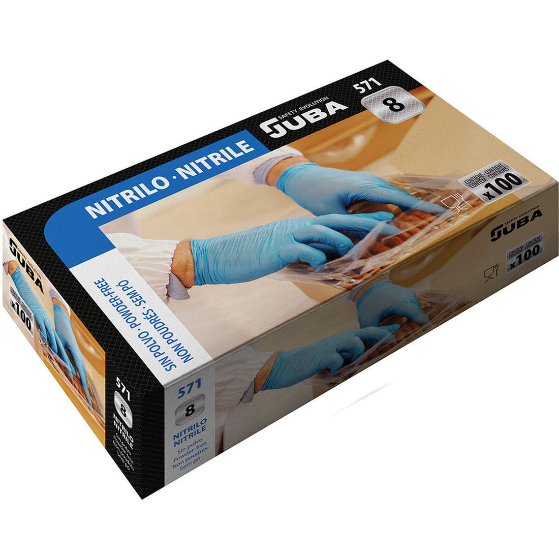 Gants Jetables JUBA Bleu Sans poudre Caisse (100 Unités) – BRICOHAND